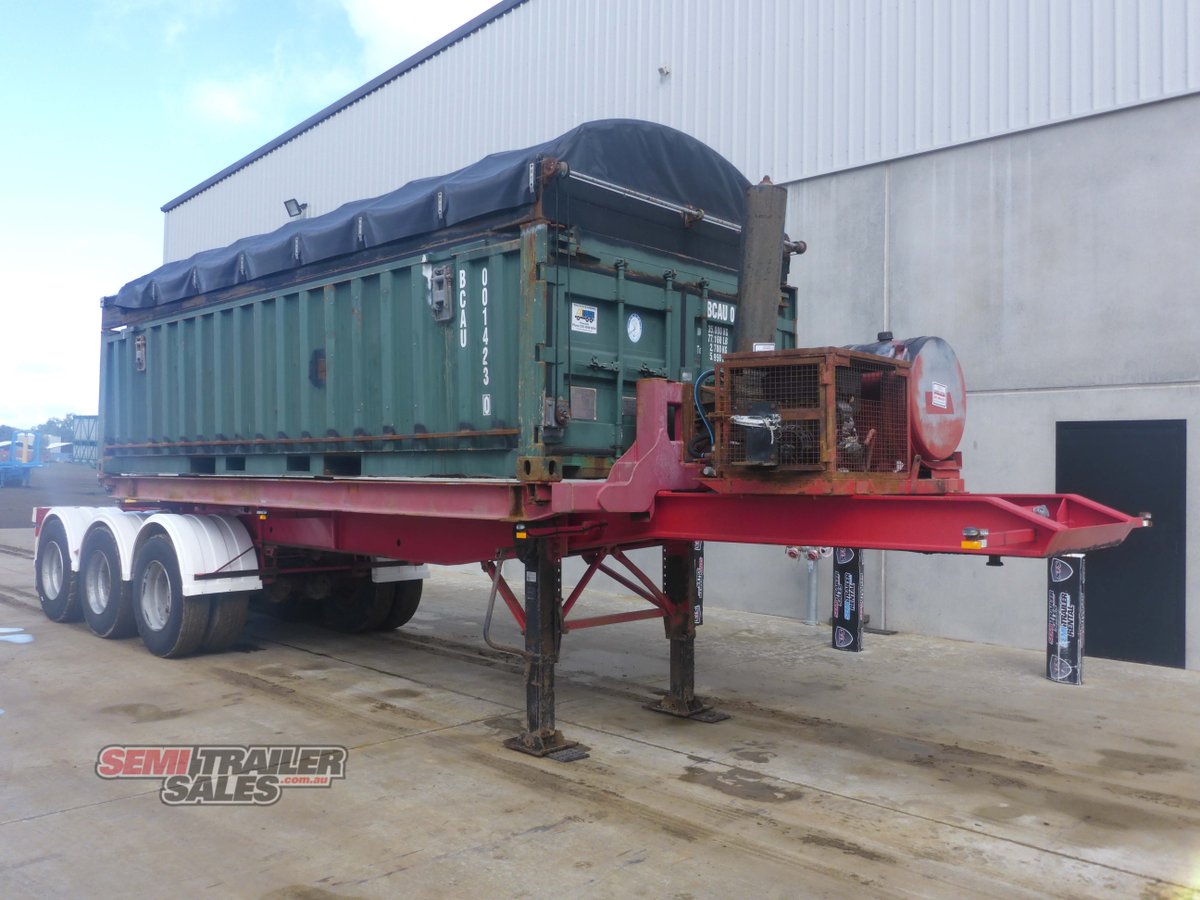 1989 Krueger 20FT Retractable Tipping Skel With Container BIN For Sale ...