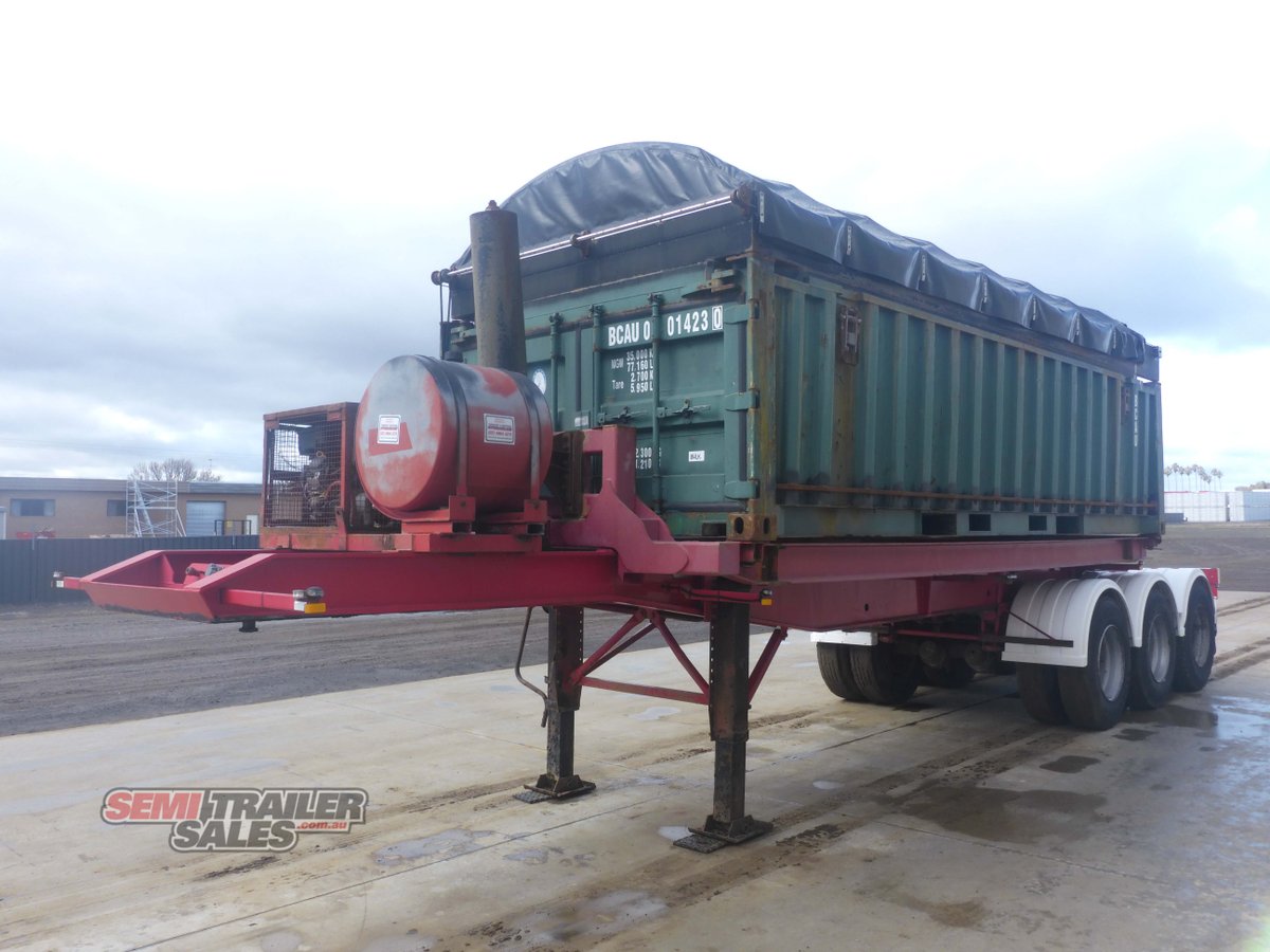 1989 Krueger 20FT Retractable Tipping Skel With Container BIN For Sale ...