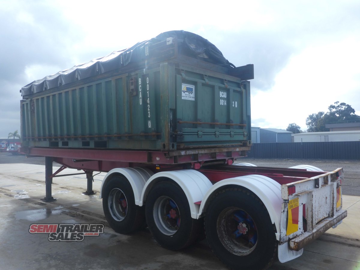 1989 Krueger 20FT Retractable Tipping Skel With Container BIN For Sale ...