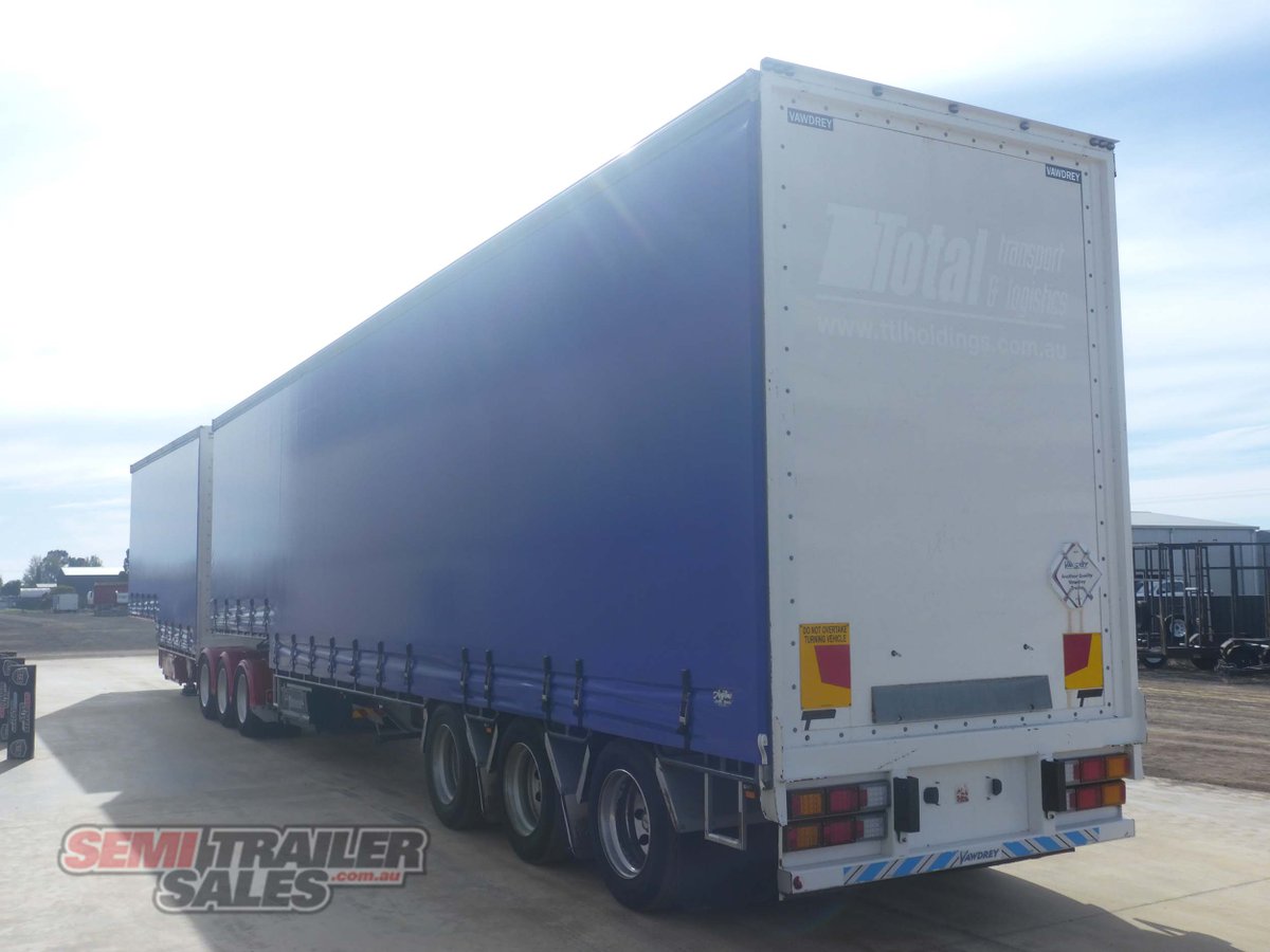 2015 Vawdrey 34 Pallet Dropdeck Curtainsider B Double SET With Mezz For ...